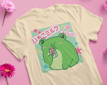 Strawberry Milk Frog Shirt - Etsy