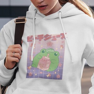 Kawaii Frog Hoodie, Japanese Aesthetic Hoody, Korean Milk Box Hoodie ...