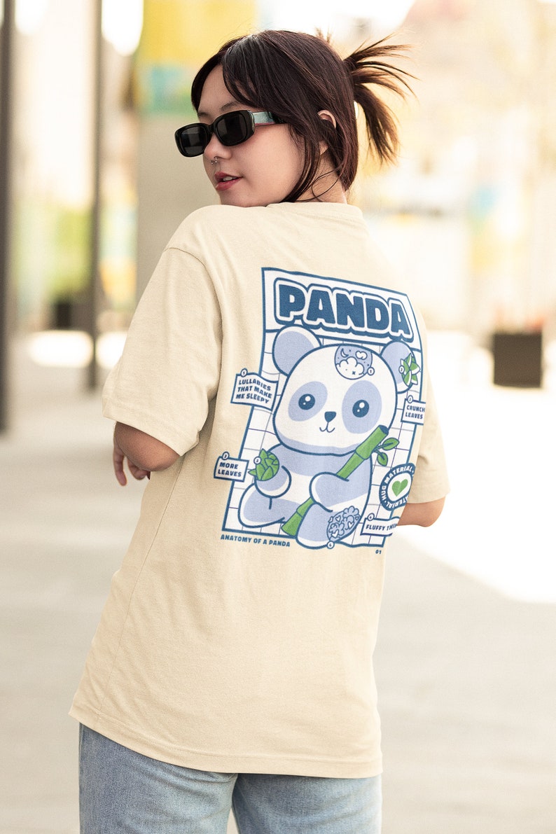 Cute Panda Graphic T-shirt - Etsy