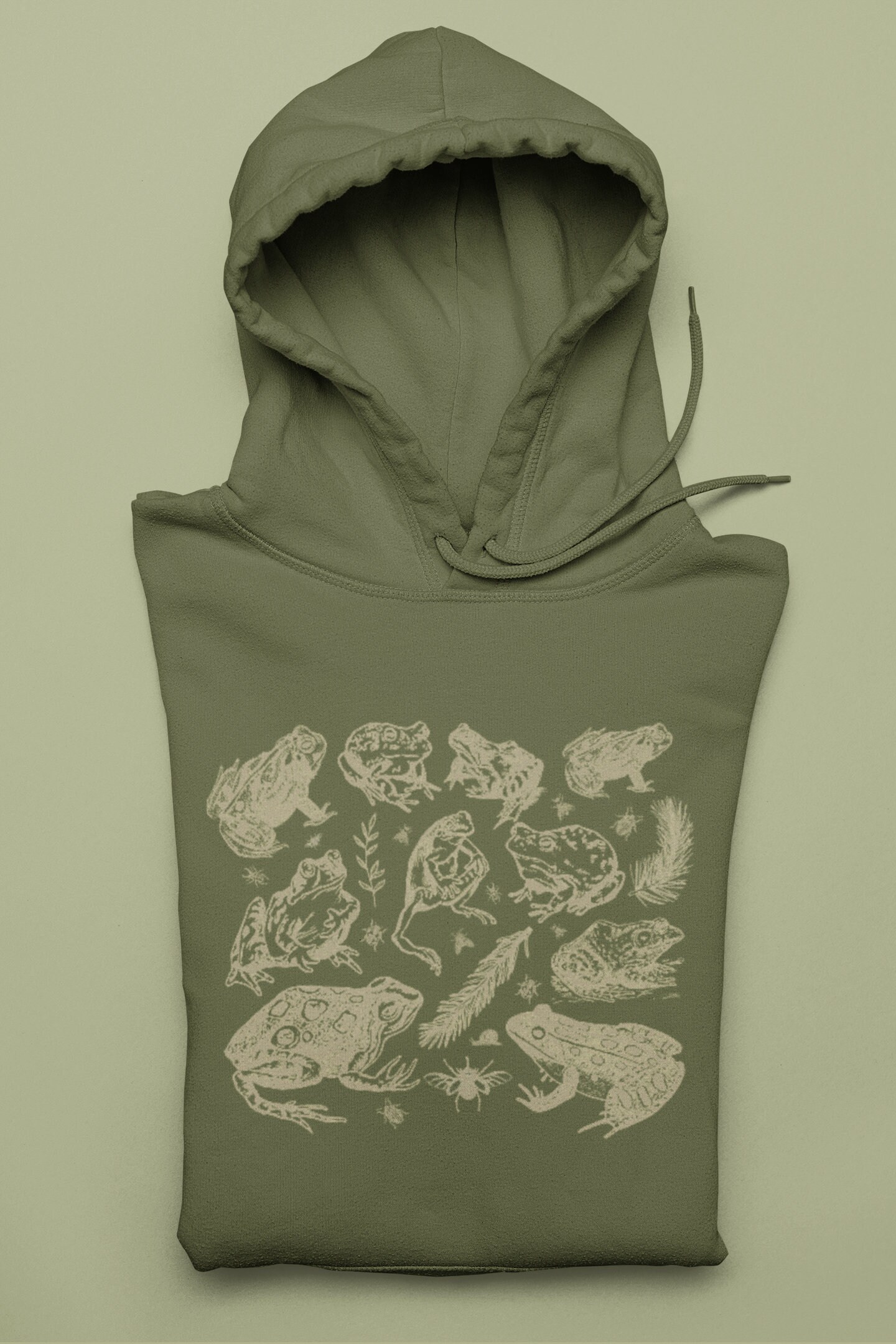 Frog and Bug Hoodie, Dark Academia Aesthetic Hoody, Cottagecore Toads ...