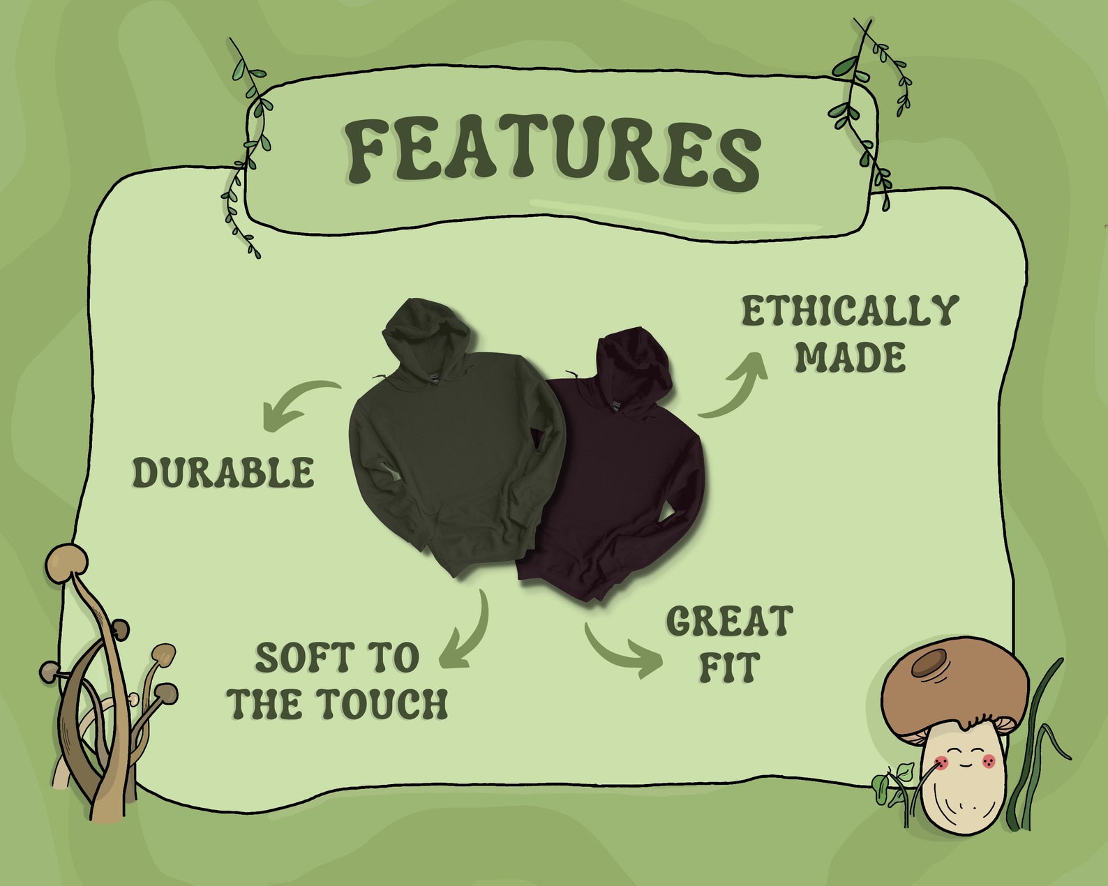 Frog and Bug Hoodie, Dark Academia Aesthetic Hoody, Cottagecore Toads ...