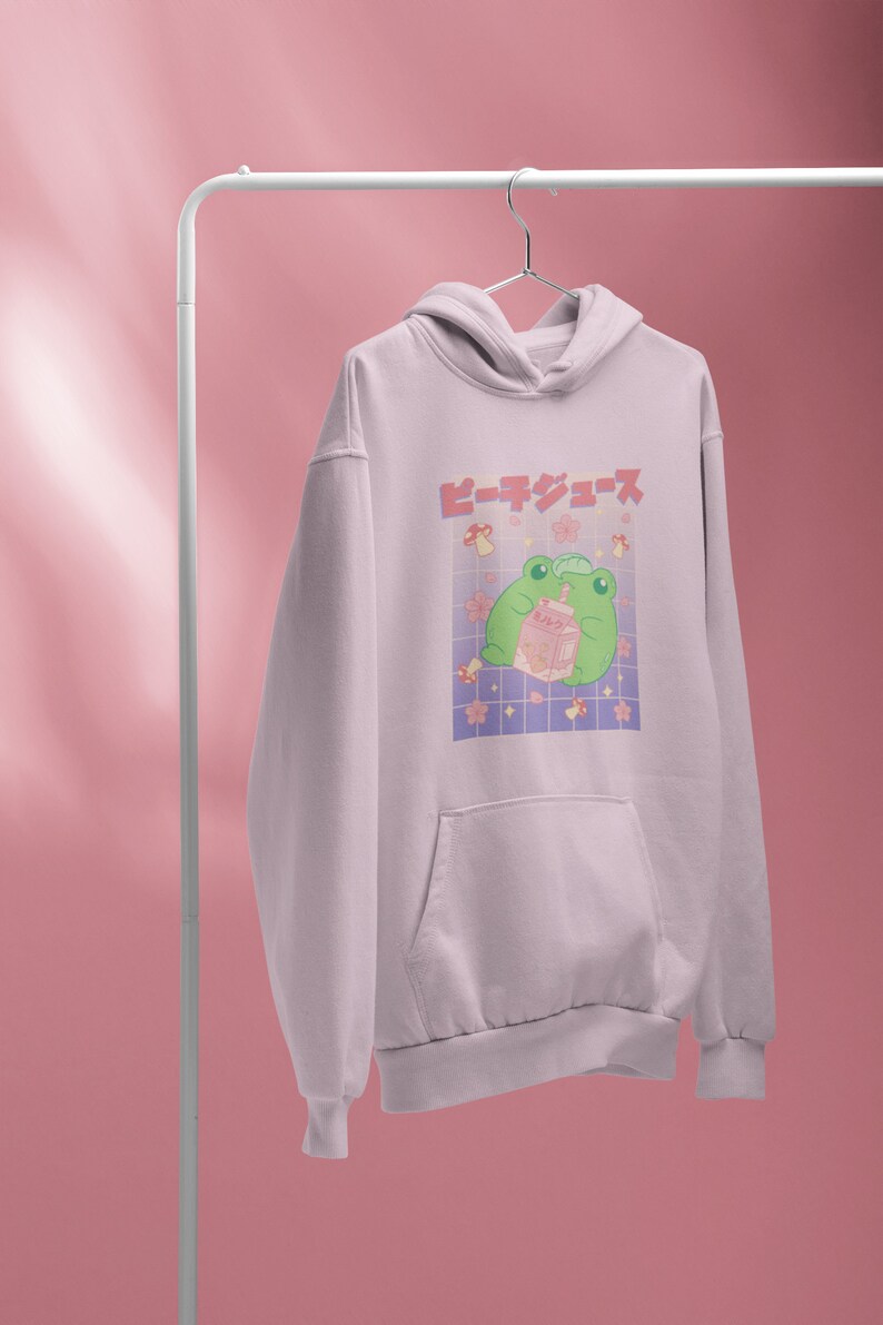 Kawaii Frog Hoodie, Japanese Aesthetic Hoody, Korean Milk Box Hoodie ...