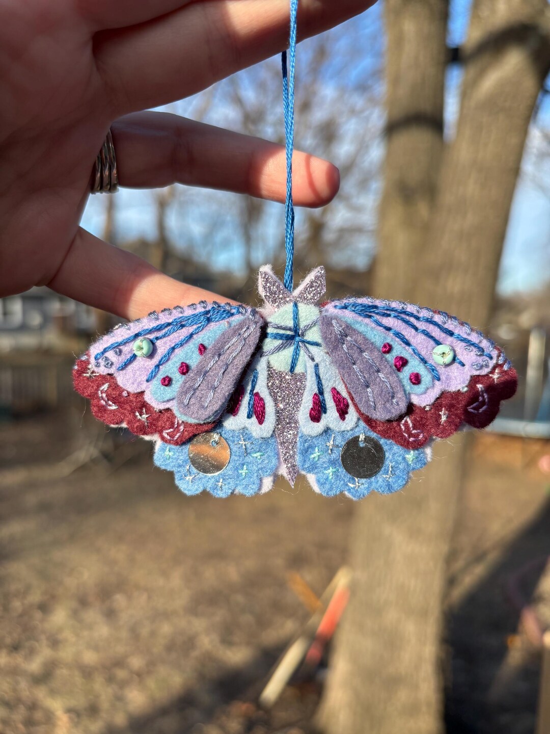 Fancy Moth Felt Ornament - Etsy
