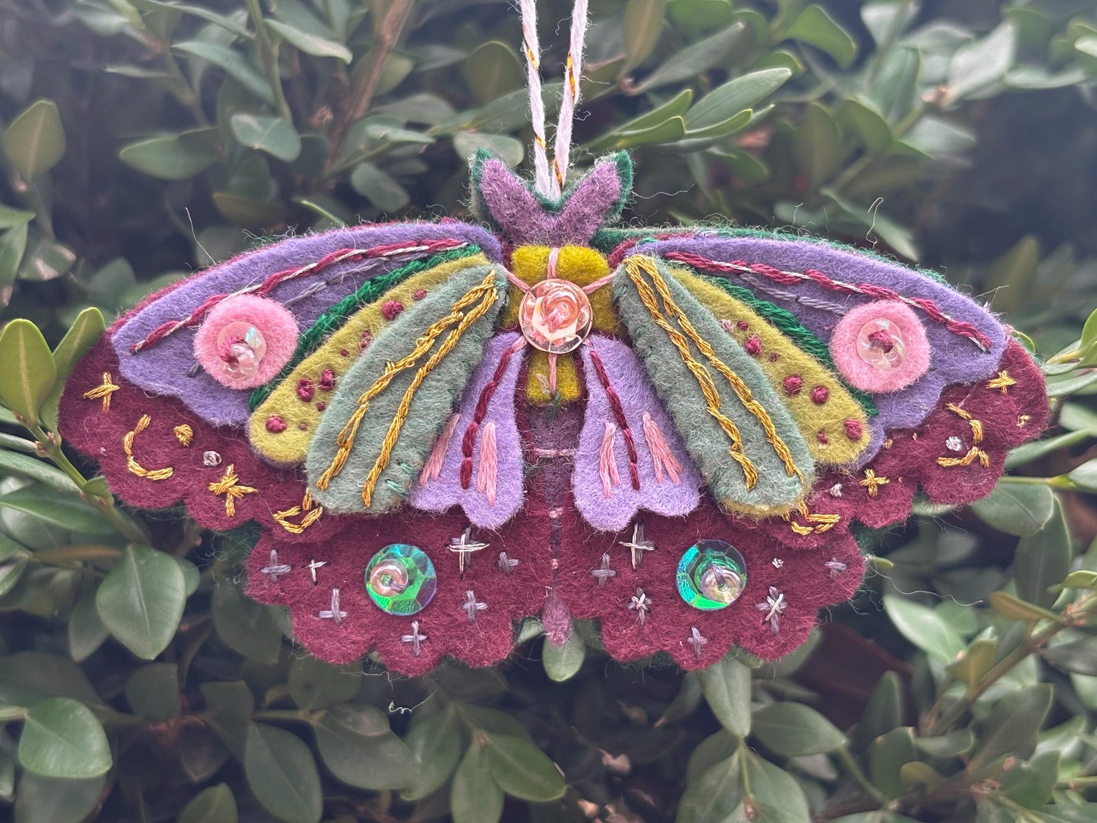 Fancy Moth Felt Ornament - Etsy