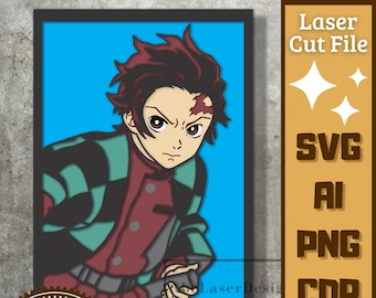 Boy Anime Layered Five V1 Cartoon SVG Vector Laser Cut - Etsy