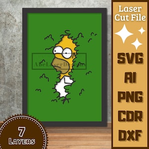 Cartoon Meme Yellow V2 Green Cartoon Layers SVG Laser Cut - Etsy