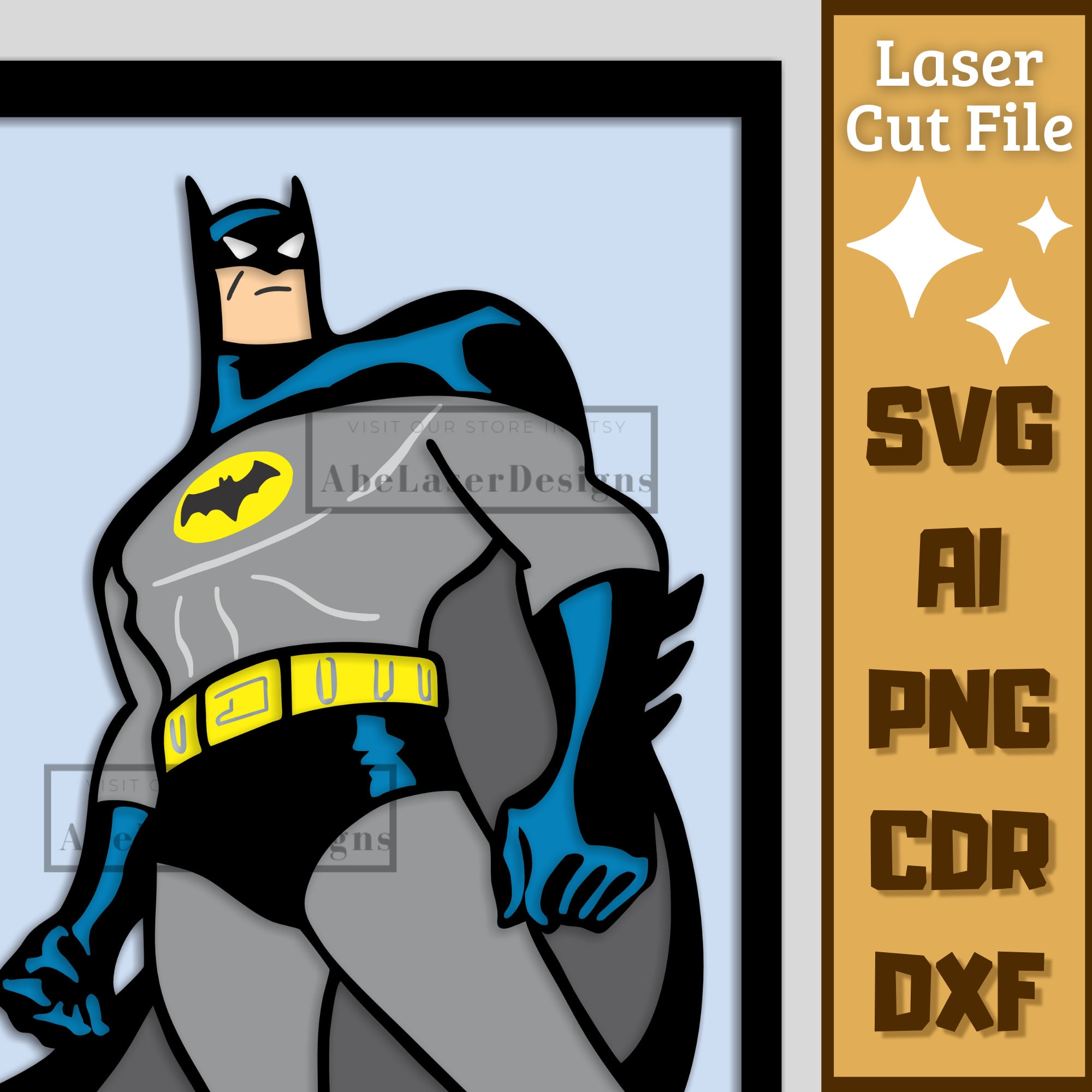 Hero Justice V2 Money Cartoon Layers SVG Laser Cut - Etsy