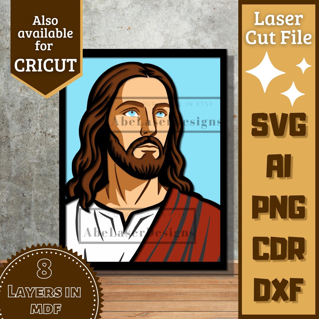 Jesus Christ Shadow Box SVG Religious Layered File Cricut & Laser Cut ...
