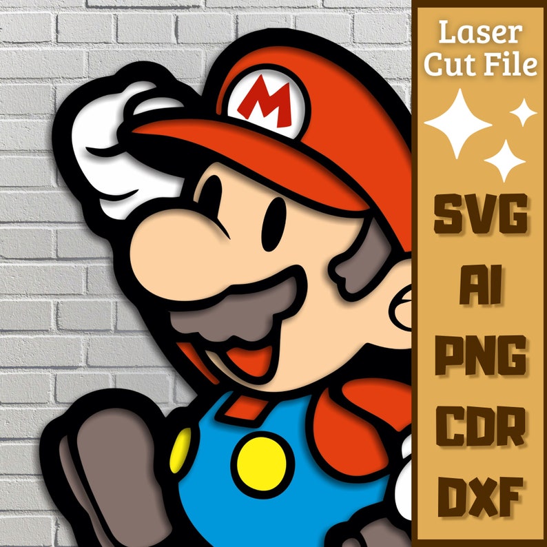 Jumpman Video Game SVG Design. Lasercut - Etsy