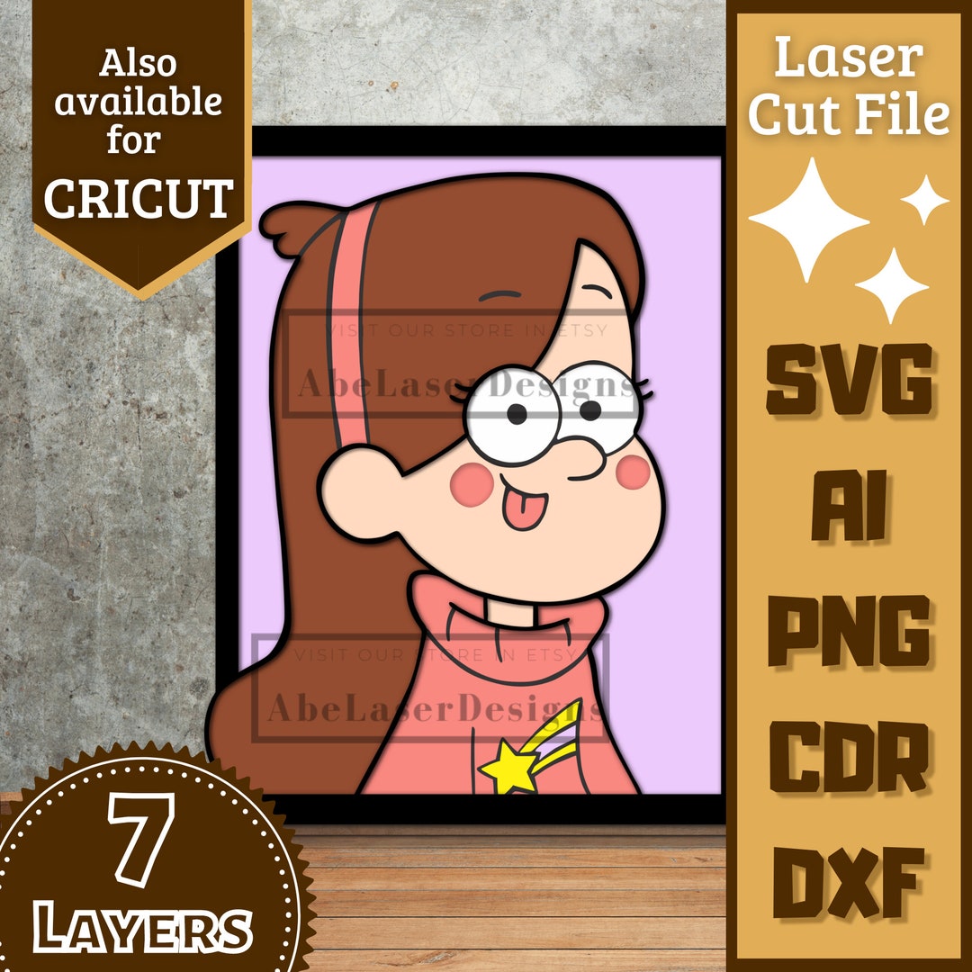 Girl Mystery Cartoon Layer SVG Laser Cut - Etsy