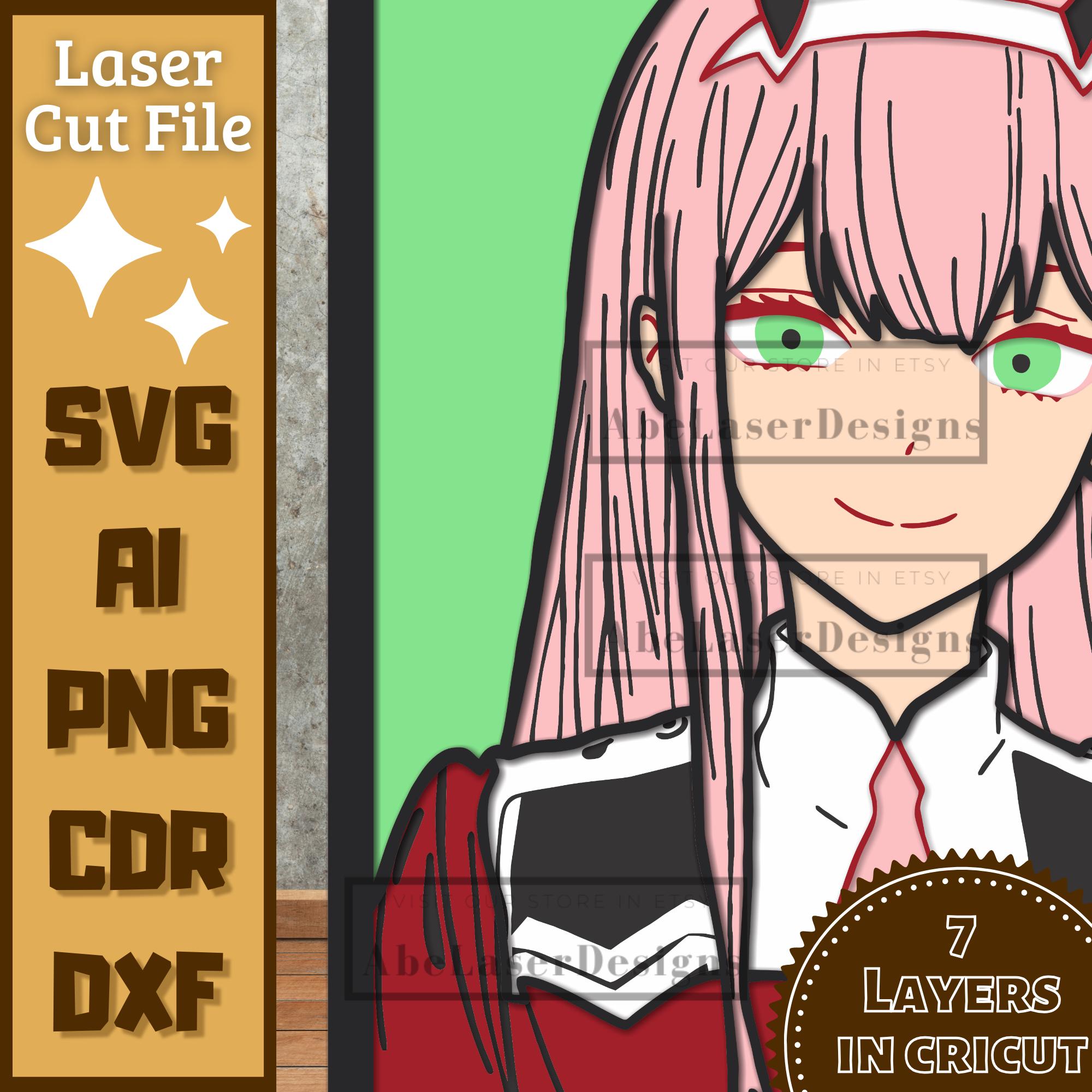 Anime Girl V24 Cartoon Layers SVG Laser Cut - Etsy