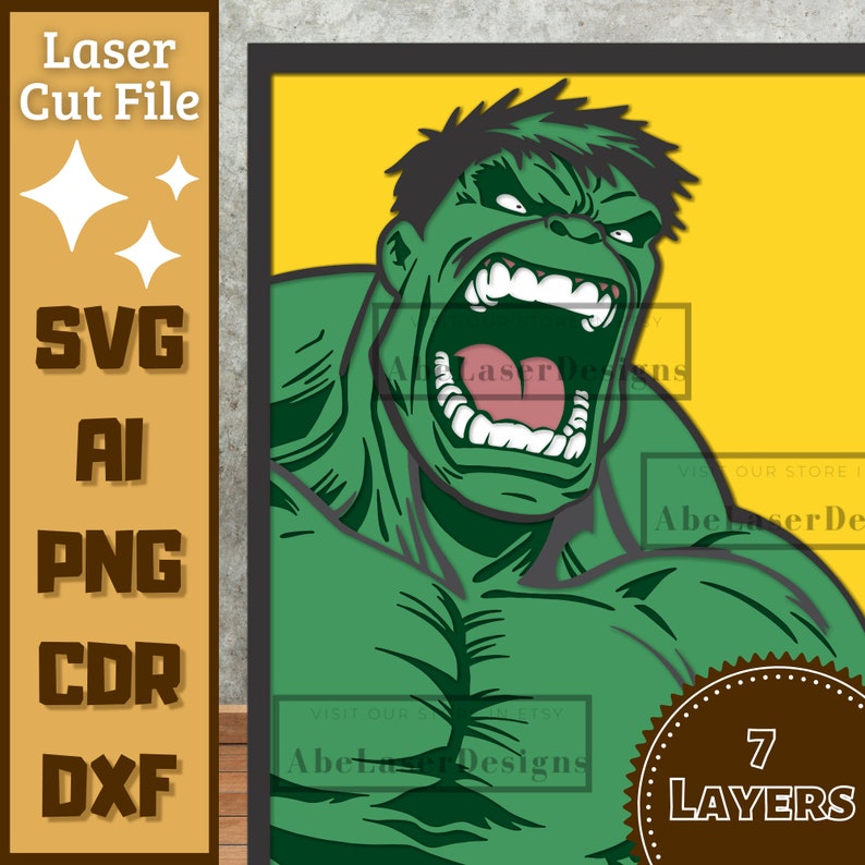Hero Man V4 Cartoon Layers SVG Laser Cut - Etsy Canada