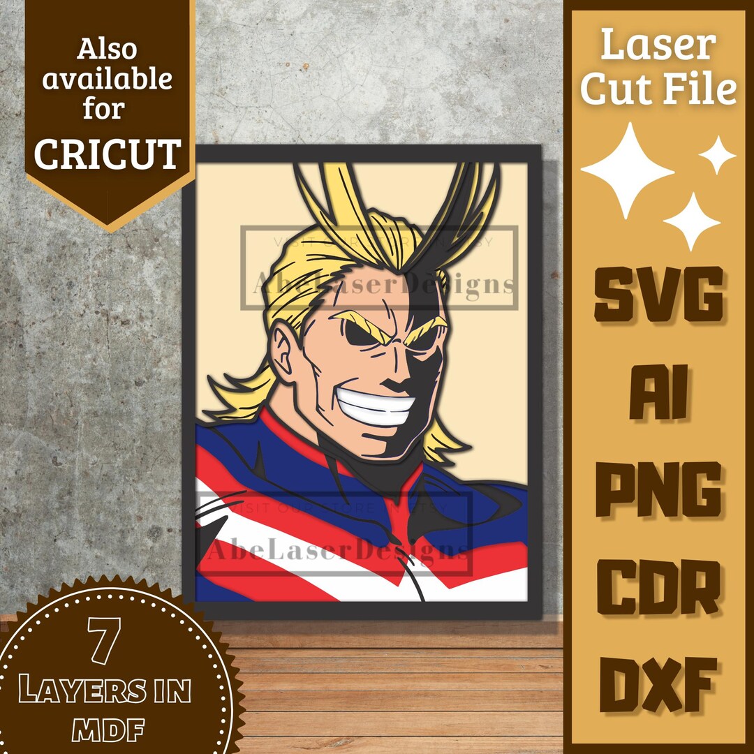 Anime Guy V40 Cartoon Layers SVG Laser Cut - Etsy