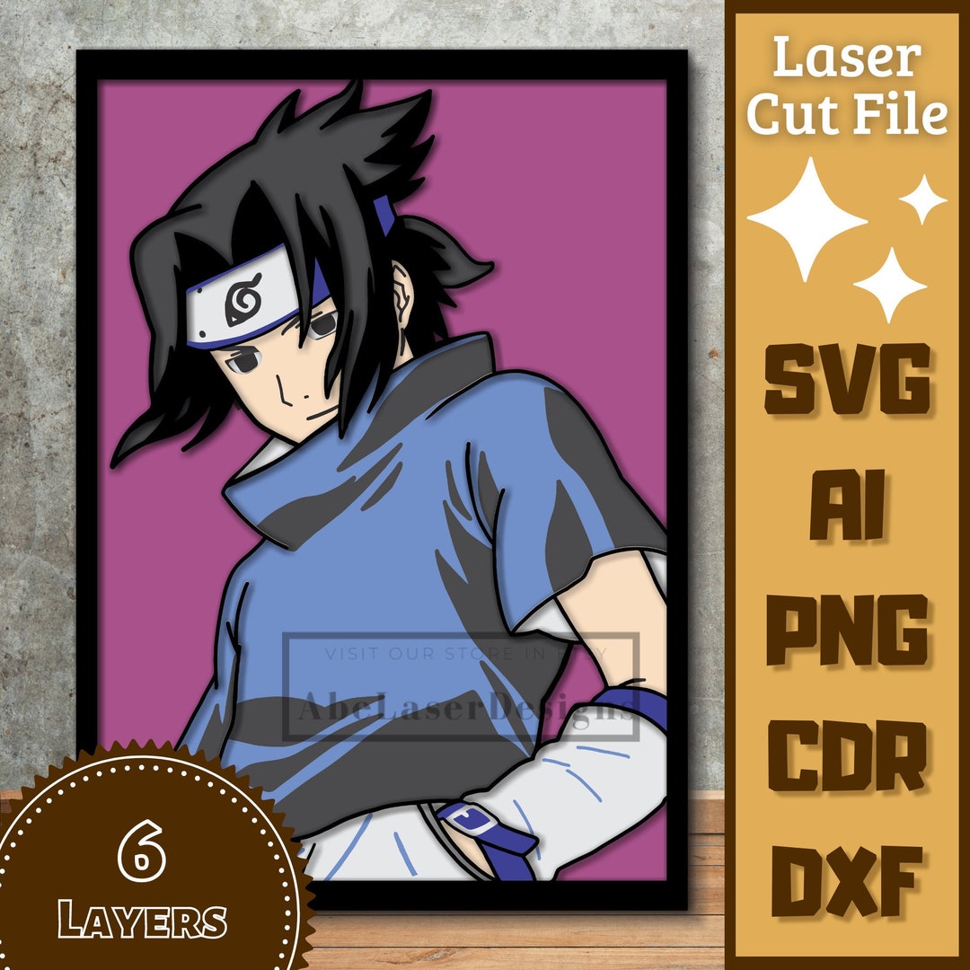 Anime Guy V8 Cartoon Layers SVG Laser Cut - Etsy