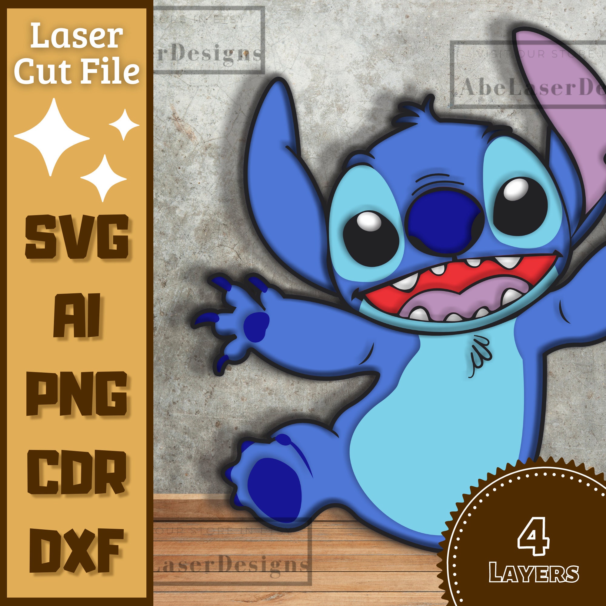 Alien Blue Cartoon SVG Vector Laser Cut Multilayer - Etsy México