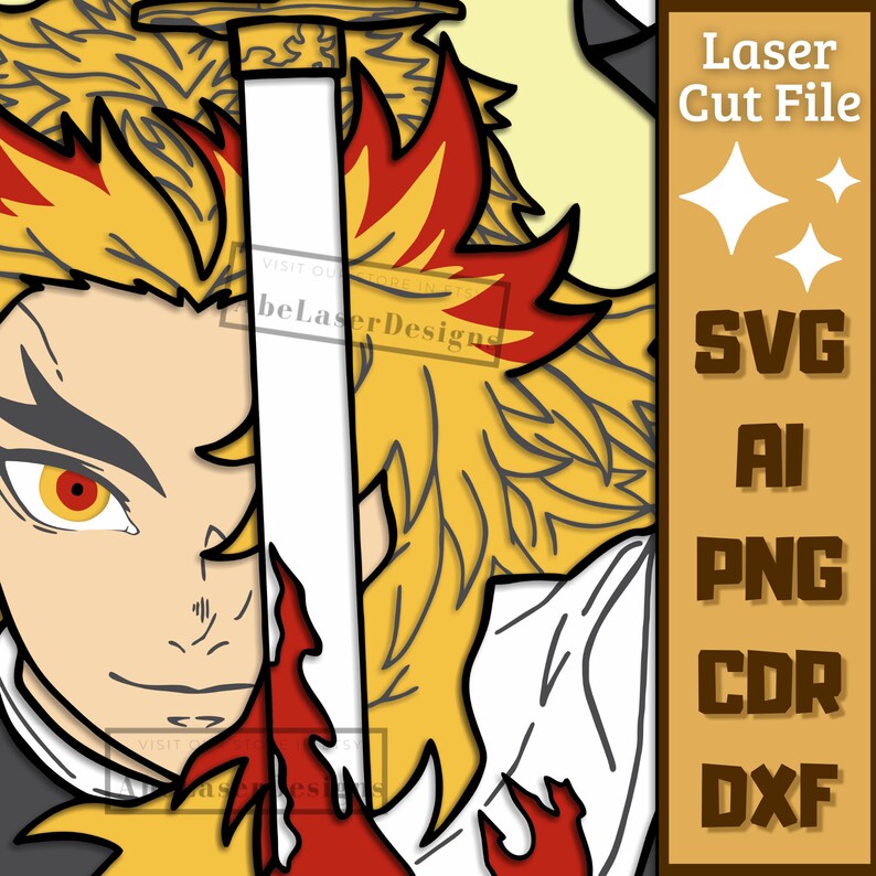 Anime Guy V29 Cartoon Layers SVG Laser Cut - Etsy