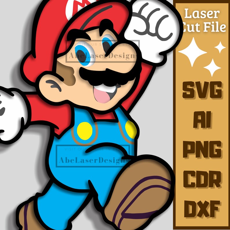 Jumpman Video Game SVG Design. Lasercut - Etsy