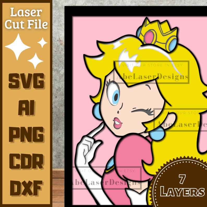 Princess Videogame V2 Layered SVG. Vector Laser Cut. - Etsy