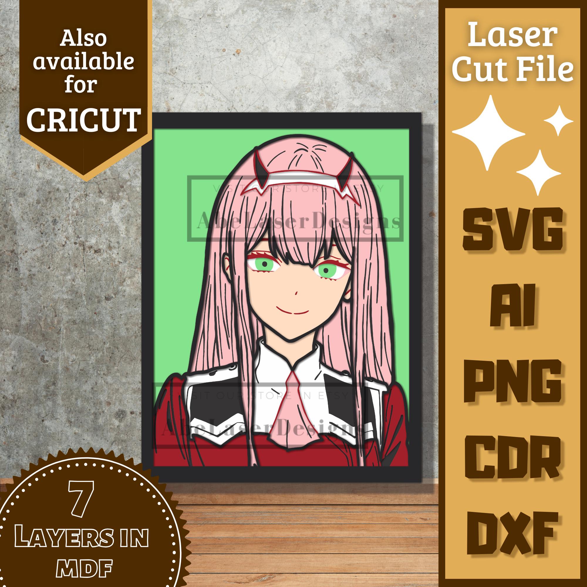 Anime Girl V24 Cartoon Layers SVG Laser Cut - Etsy