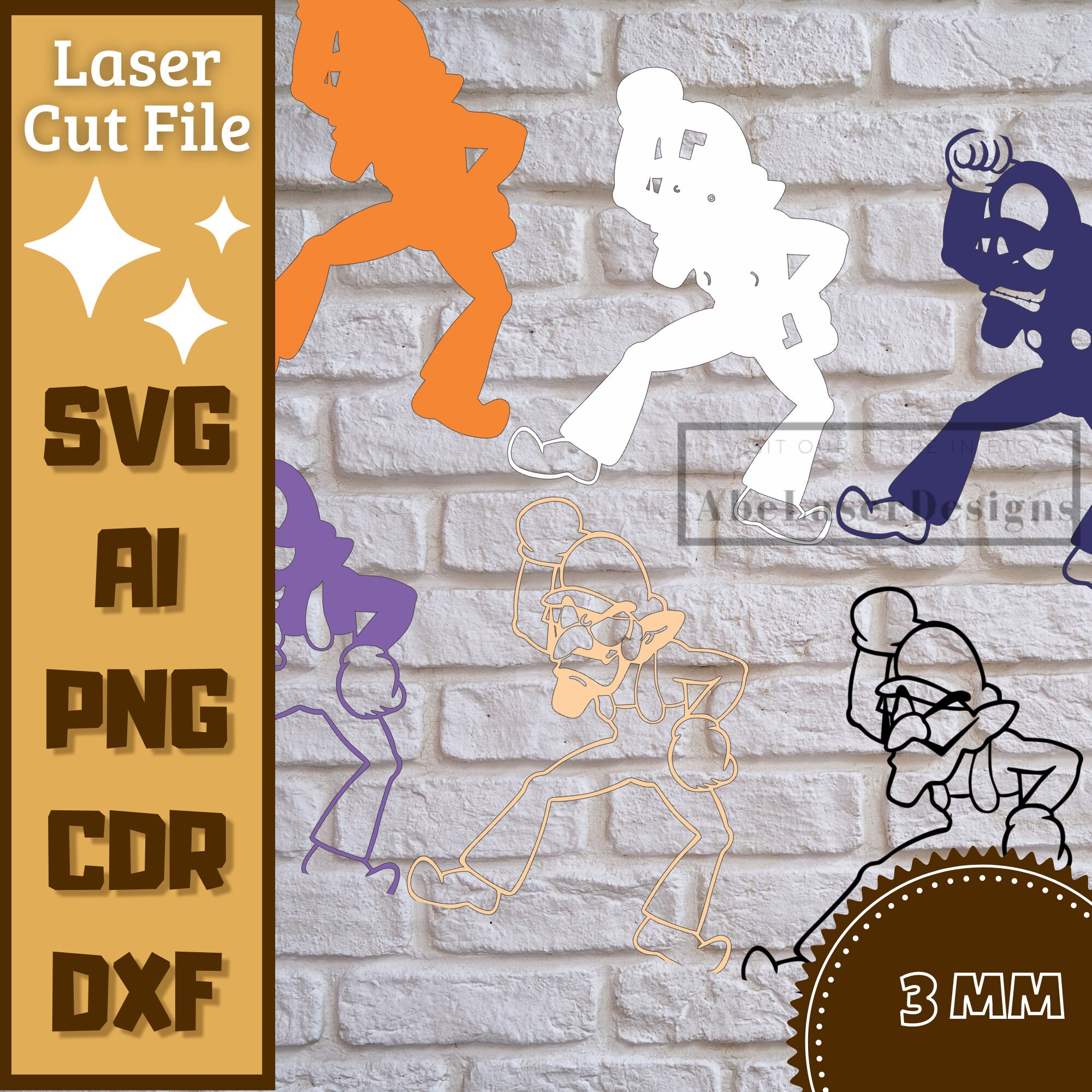 Jumpman Villain V3 Layered SVG. Vector Laser Cut. - Etsy