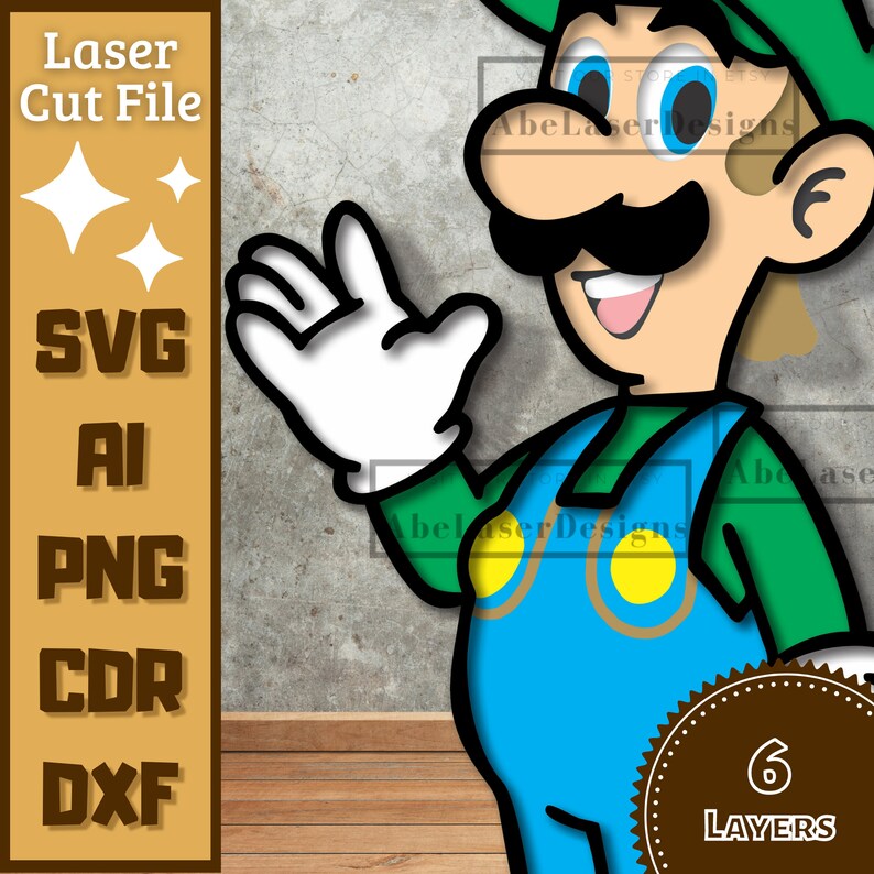 Jumpman Green V1 Videogame Layered SVG. Vector Laser Cut. - Etsy