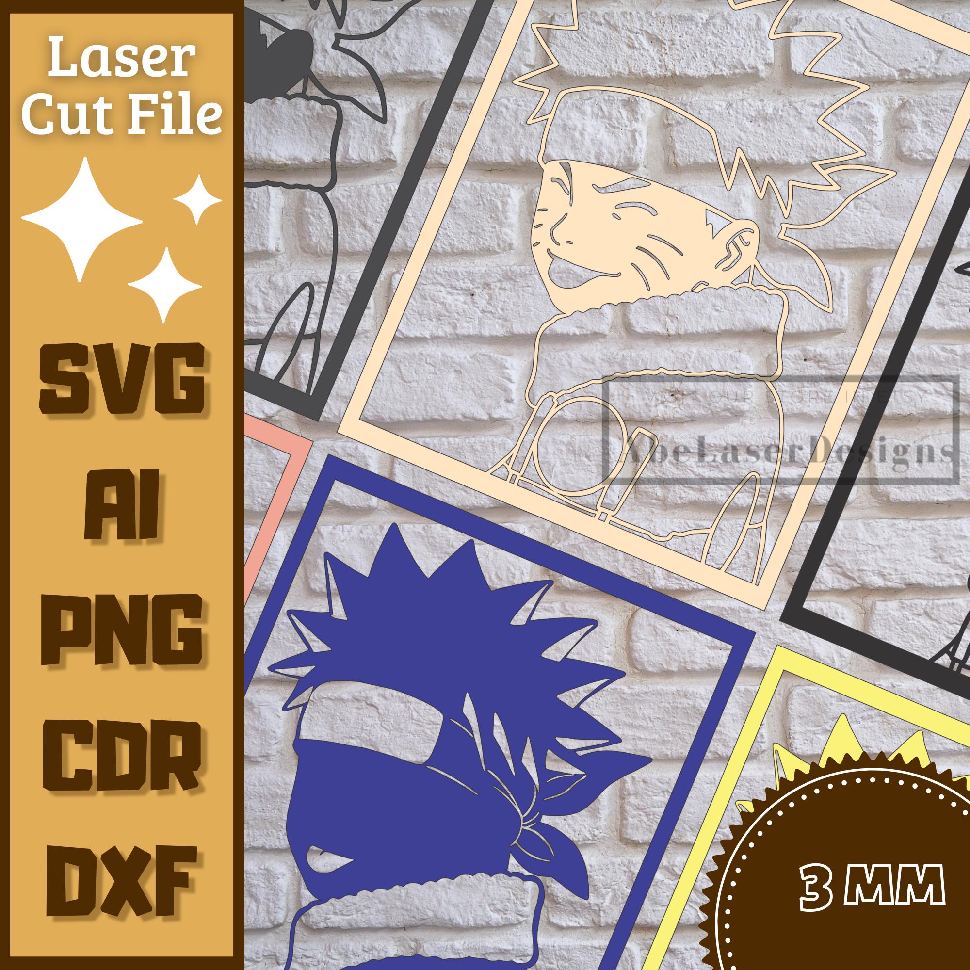 Anime Guy V47 Cartoon Layers SVG Laser Cut - Etsy