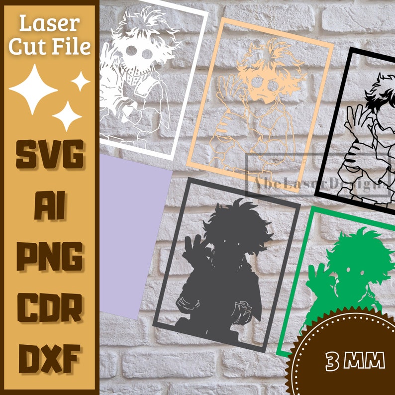 Anime Heroe V3 Layers Cartoon Laser Cut - Etsy