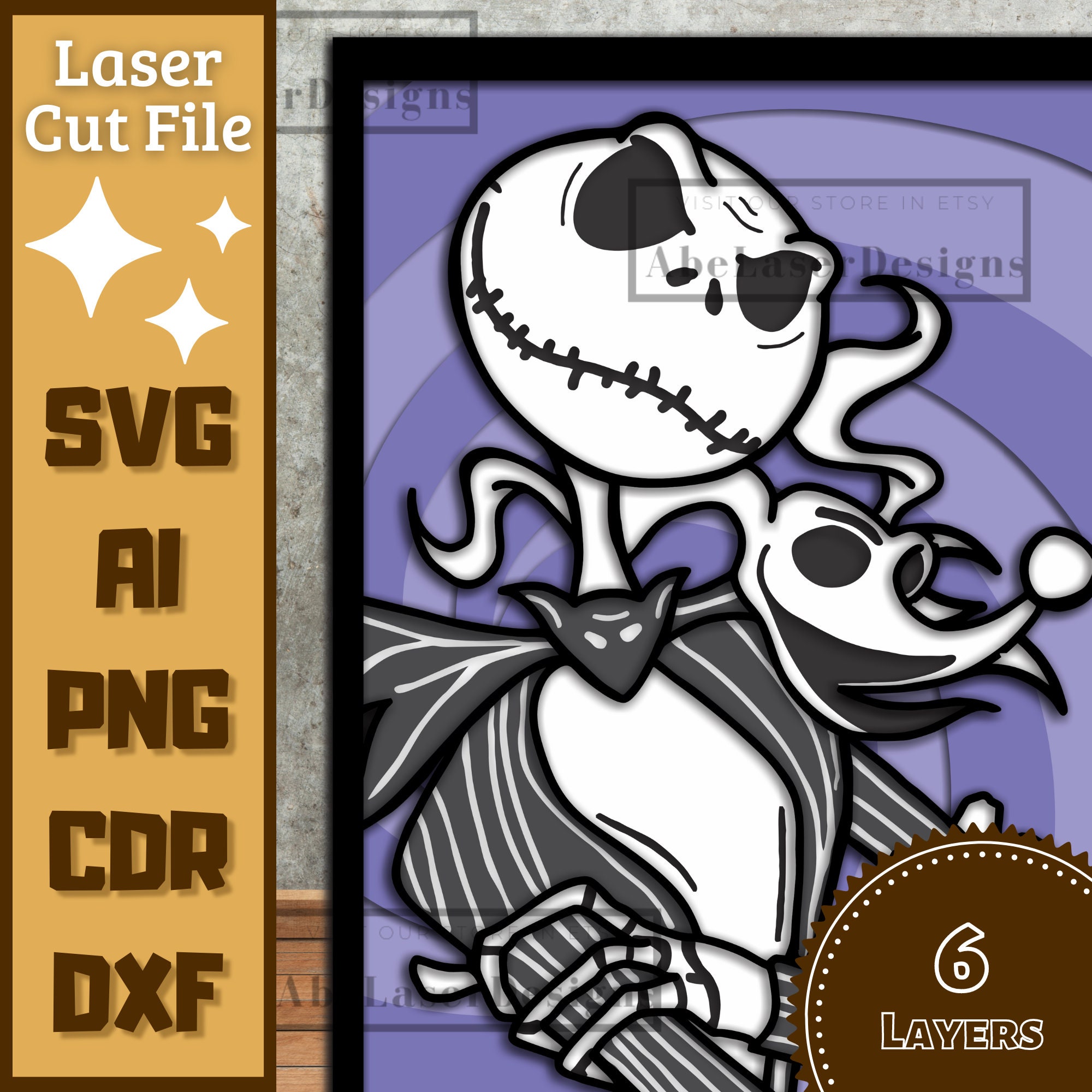 Skeleton Cartoon Halloween Layer SVG Laser Cut - Etsy