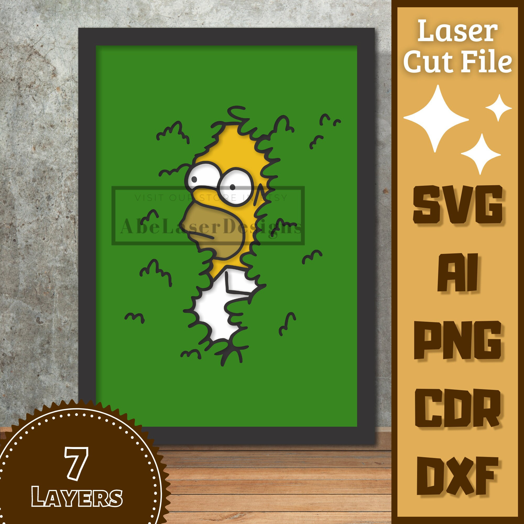 Cartoon Meme Yellow V2 Green Cartoon Layers SVG Laser Cut - Etsy
