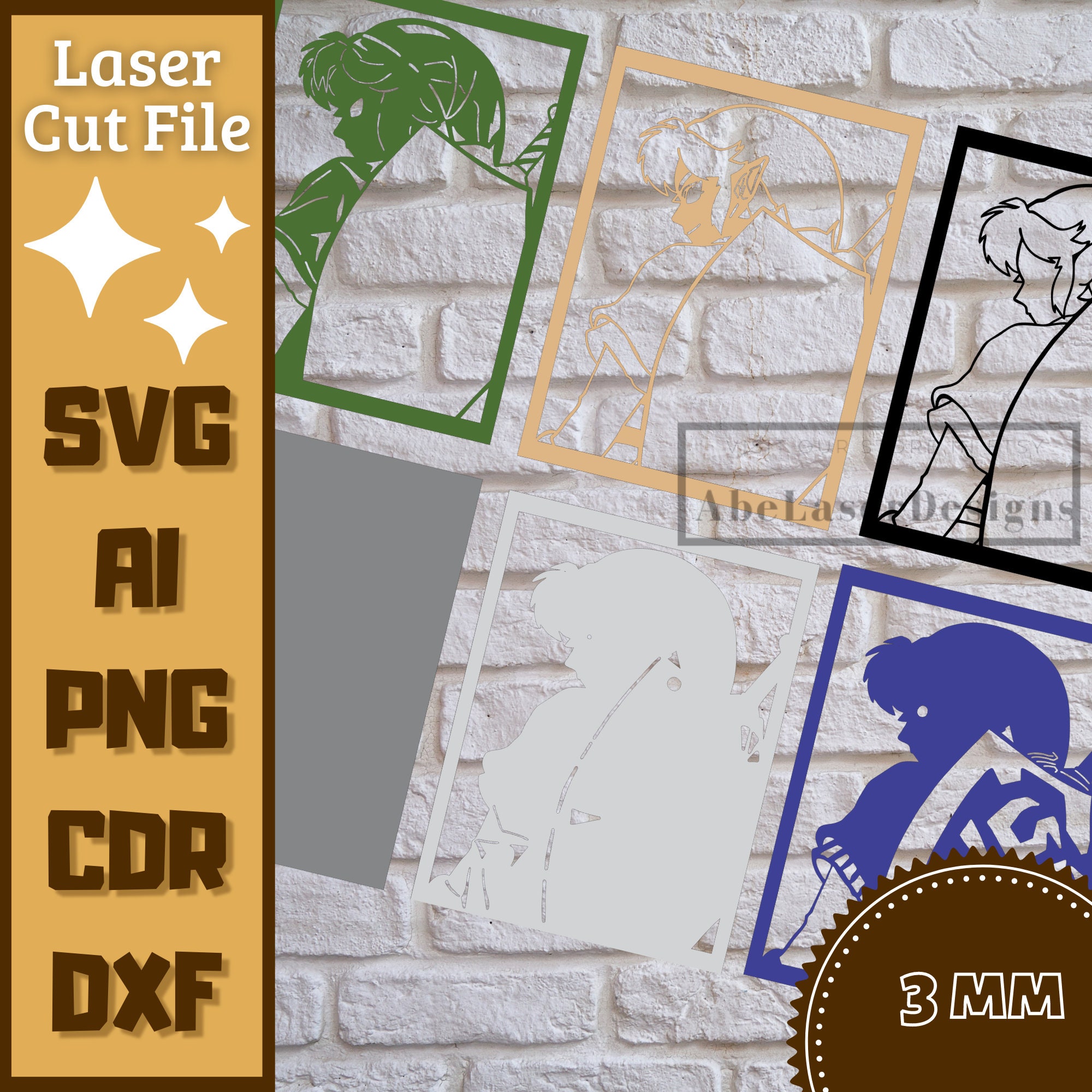 Videogame Guy v1 Cartoon Layers SVG Laser cut - Etsy México