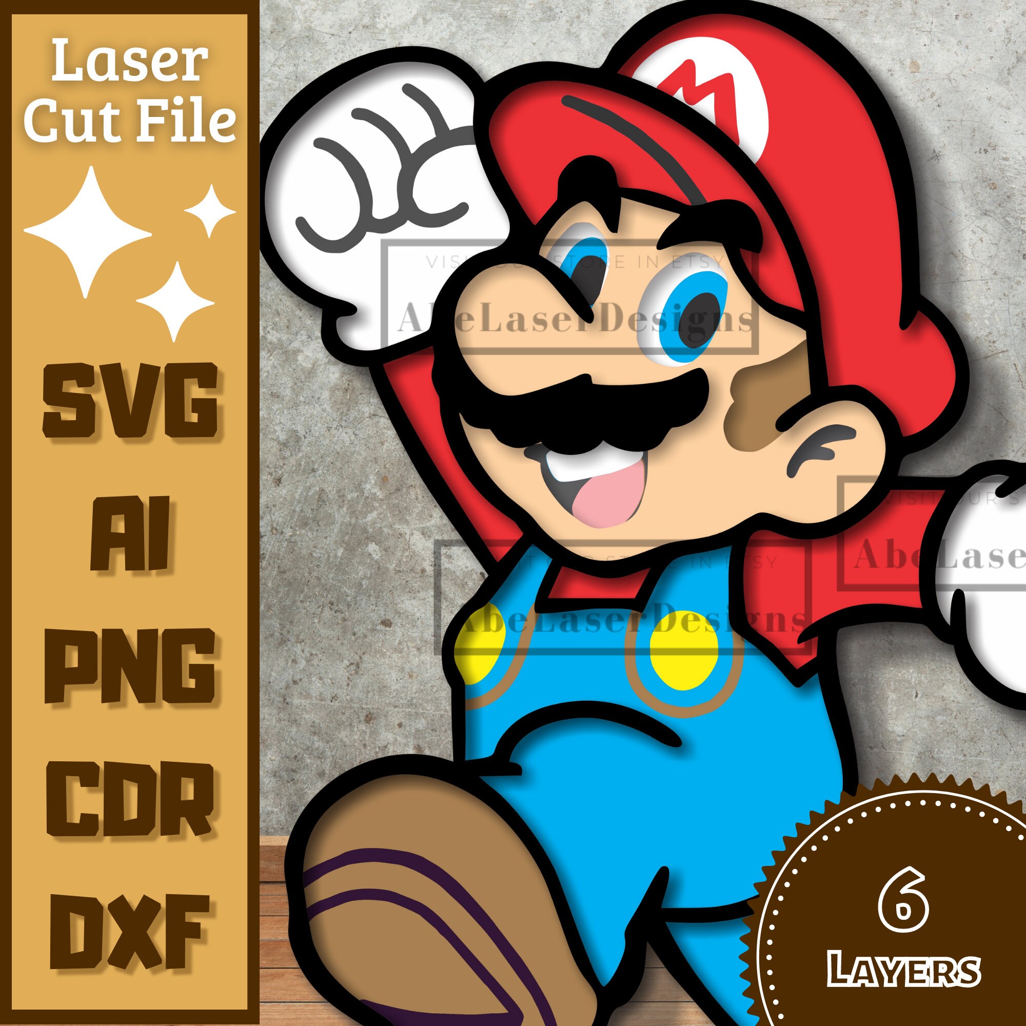 Jumpman Video Game SVG Design. Lasercut - Etsy