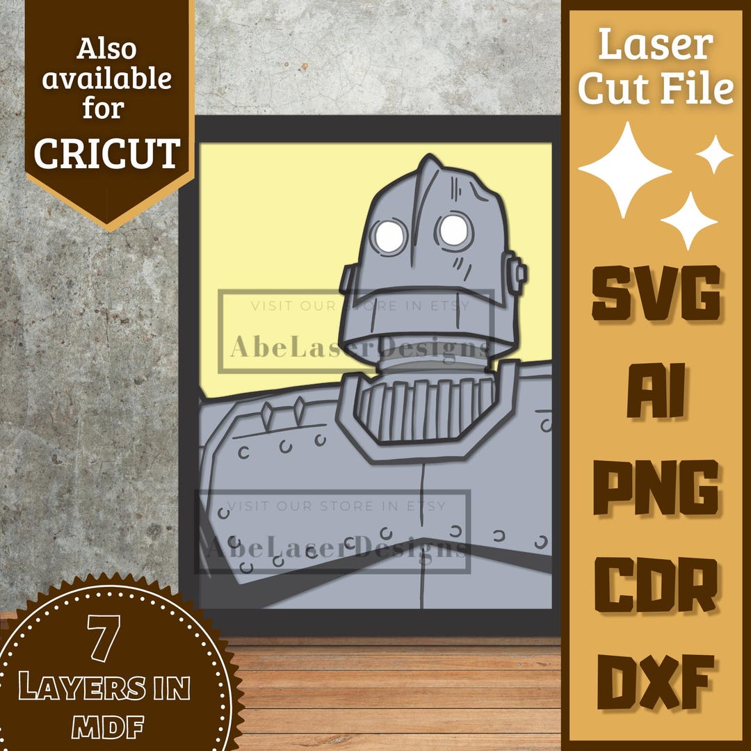 Robot V1 Movie Hero Layers Cartoon Laser Cut - Etsy