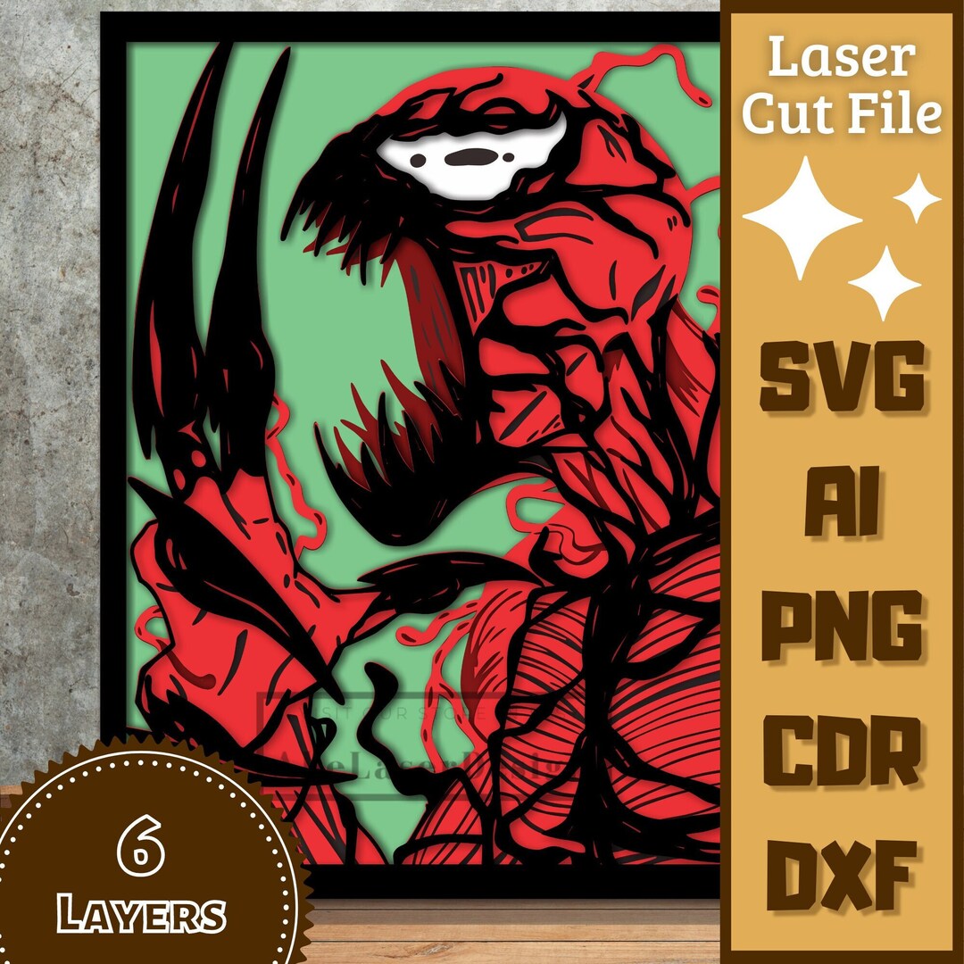 Villain Heroe Web V2 Layers Cartoon Laser Cut - Etsy