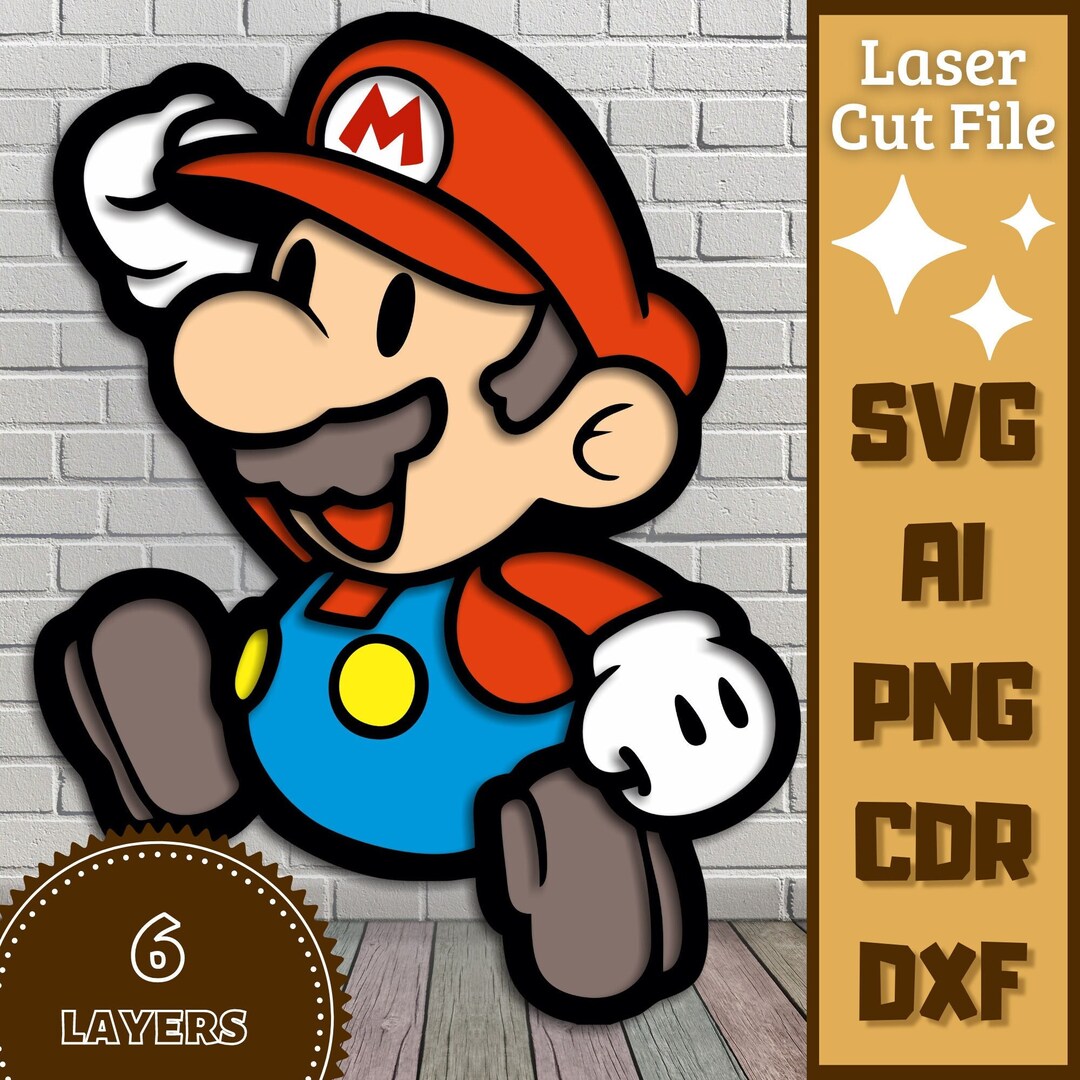 Jumpman Video Game SVG Design. Lasercut - Etsy