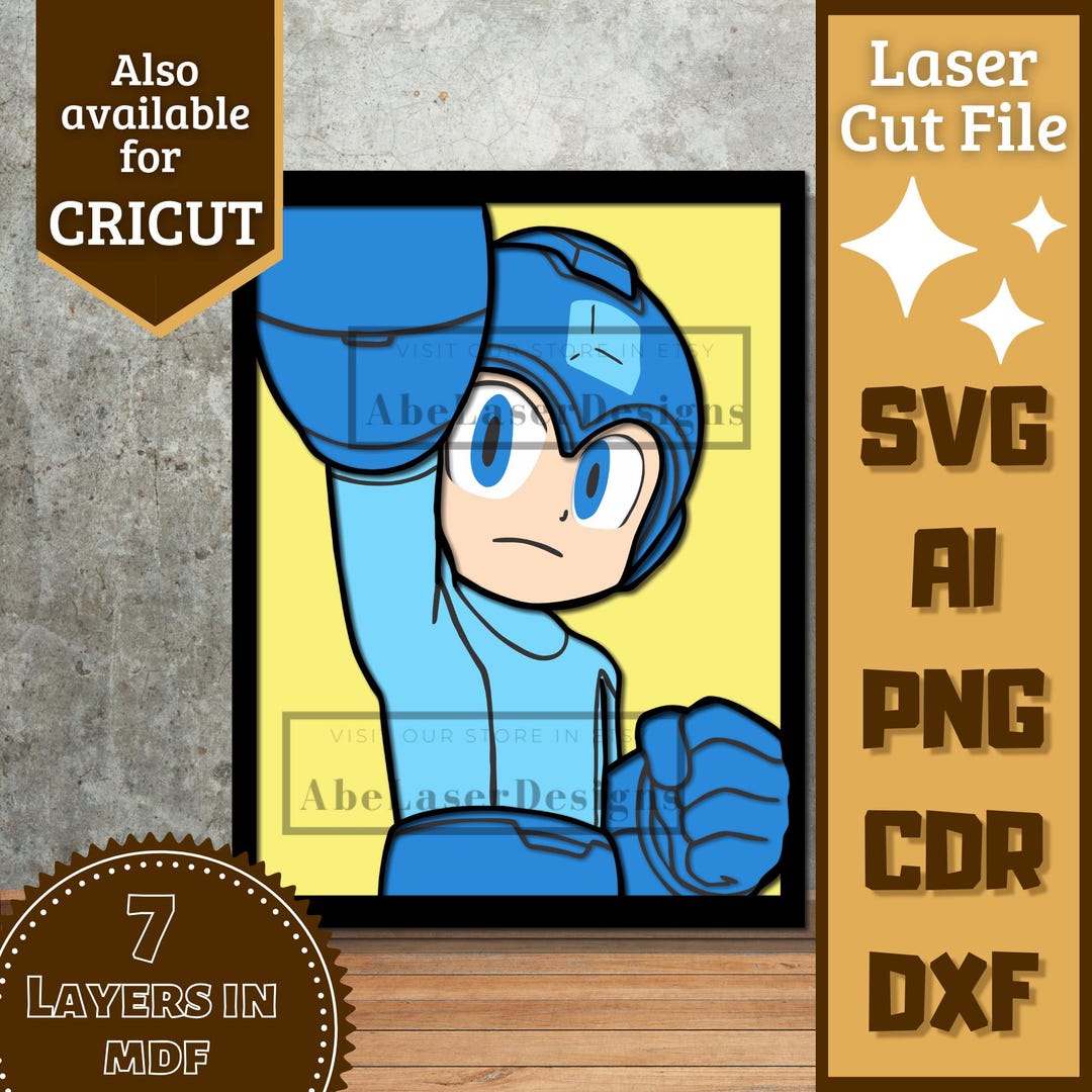 Videogame Guy V5 Cartoon Layers SVG Laser Cut - Etsy