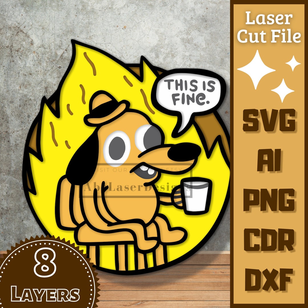 Meme V1 Cartoon Layers SVG Laser Cut - Etsy