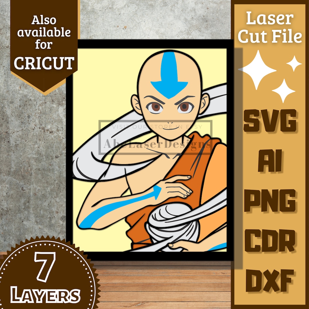 Anime Guy V26 Cartoon Layers SVG Laser Cut - Etsy