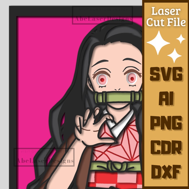 Girl Anime Layered V2 Cartoon SVG Vector Laser Cut Multilayer - Etsy