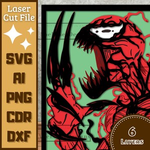 Villain Heroe Web V2 Layers Cartoon Laser Cut - Etsy