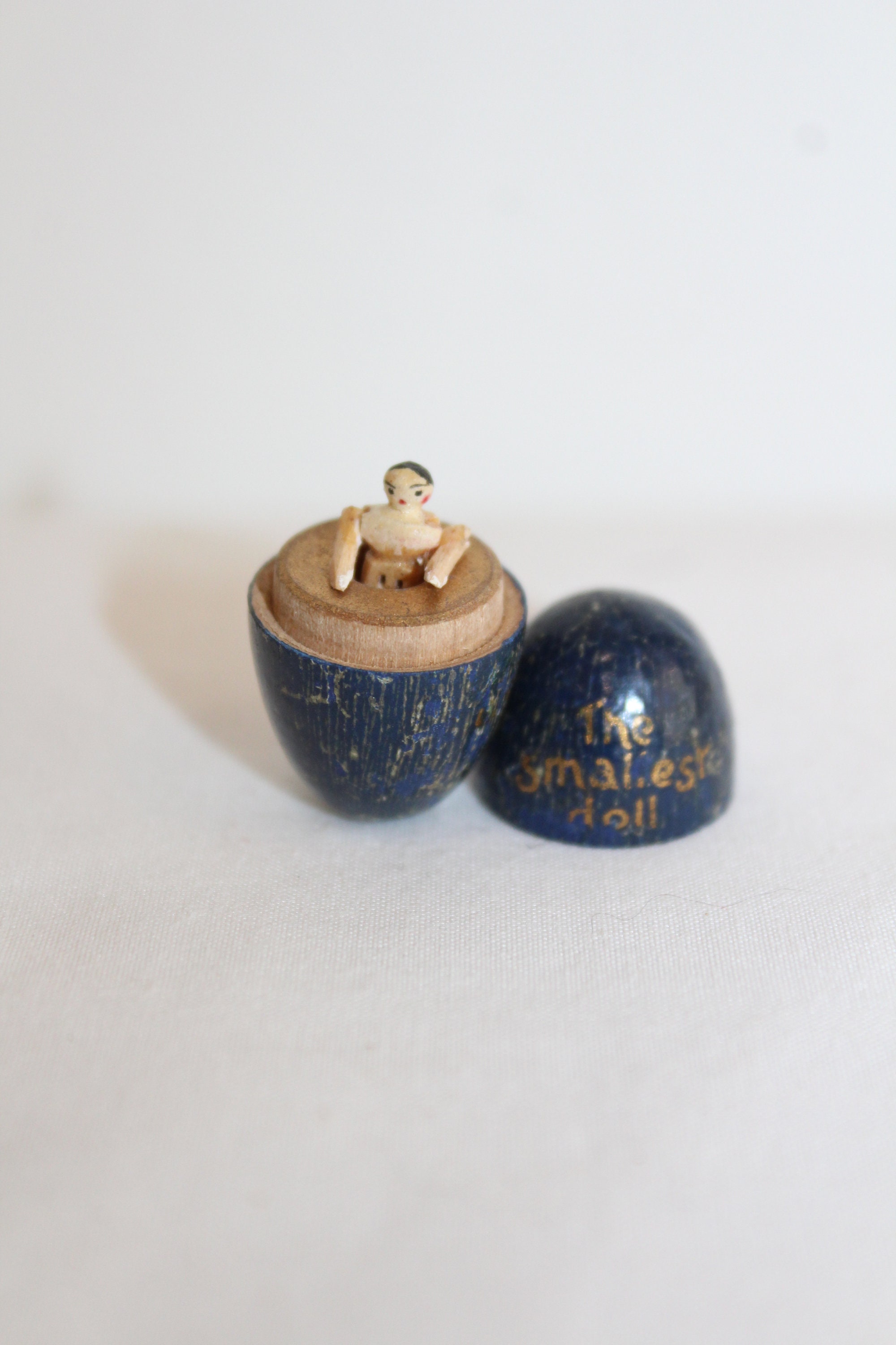 Antique Smallest Doll in the World Egg and Grodnertal Doll - Etsy