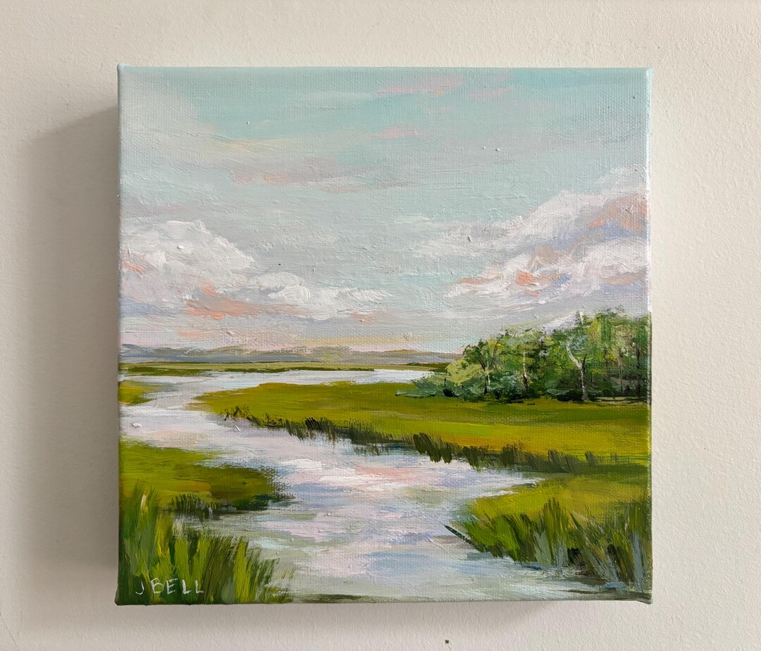 Salt Marsh, Coastal Decor, Beach Decor, Wall Art, Original Painting ...