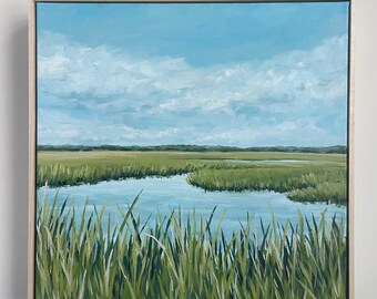 Salt Marsh, Coastal Decor, Beach Decor, Wall Art, Original Painting ...