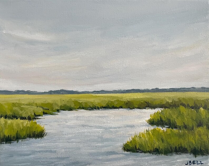 Salt Marsh, Coastal Decor, Beach Decor, Wall Art, Original Painting ...