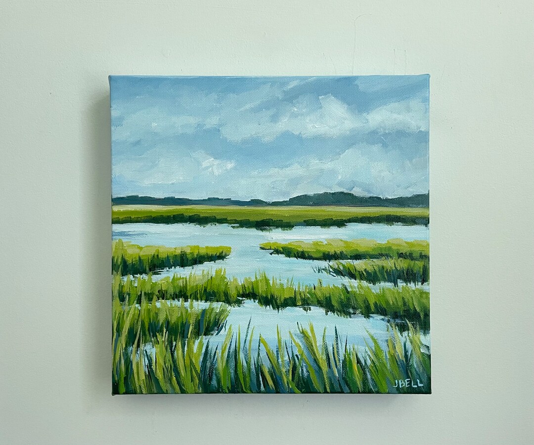 Salt Marsh, Coastal Decor, Beach Decor, Wall Art, Original Painting ...