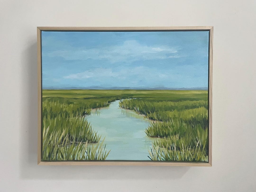Salt Marsh, Coastal Decor, Beach Decor, Wall Art, Original Painting ...