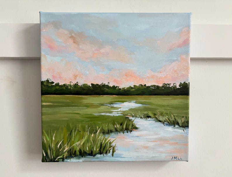 Salt Marsh, Coastal Decor, Beach Decor, Wall Art, Original Painting ...
