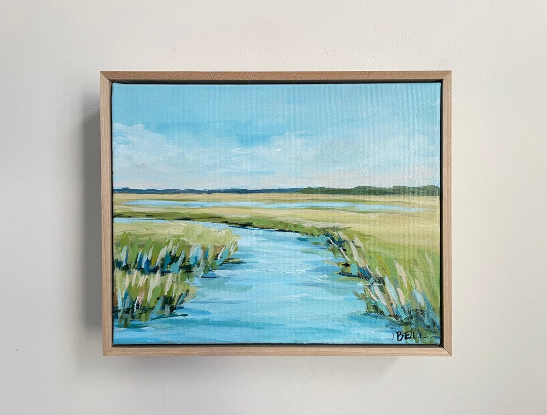 Salt Marsh, Coastal Decor, Beach Decor, Wall Art, Original Painting ...