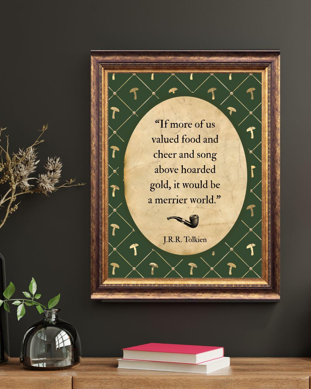 JRR Tolkien Quote Print: Food and Cheer and Song Art (digital Download ...