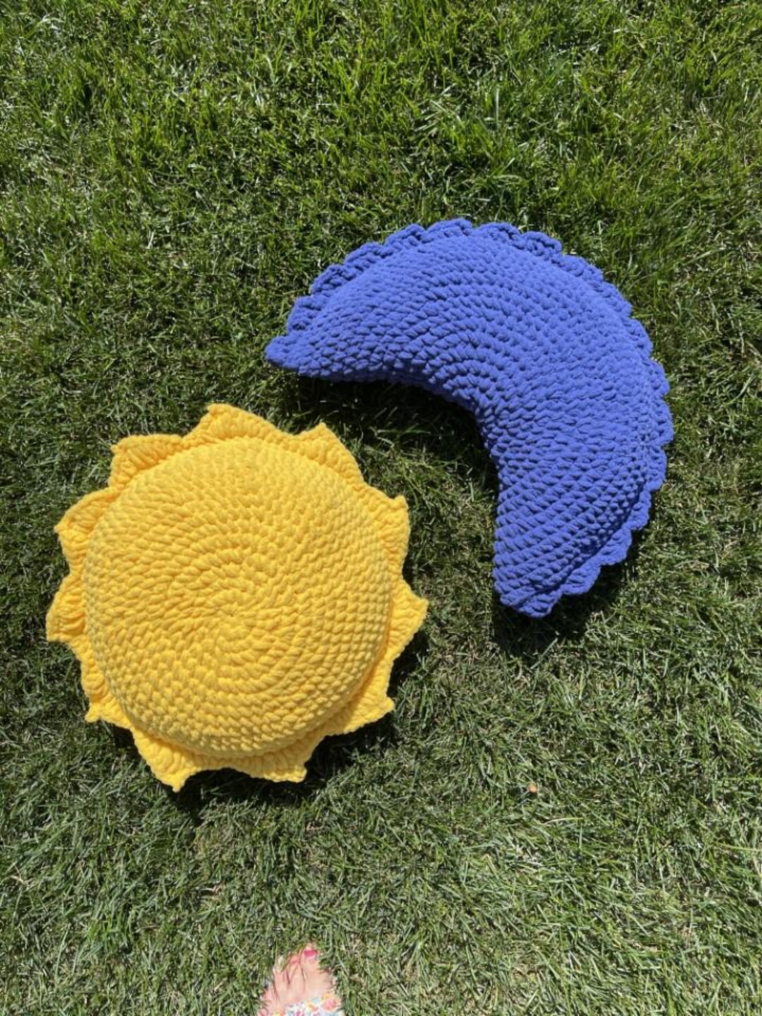 Crochet Sun and Moon Pillow PDF Pattern Tutorial for Beginners Easy ...