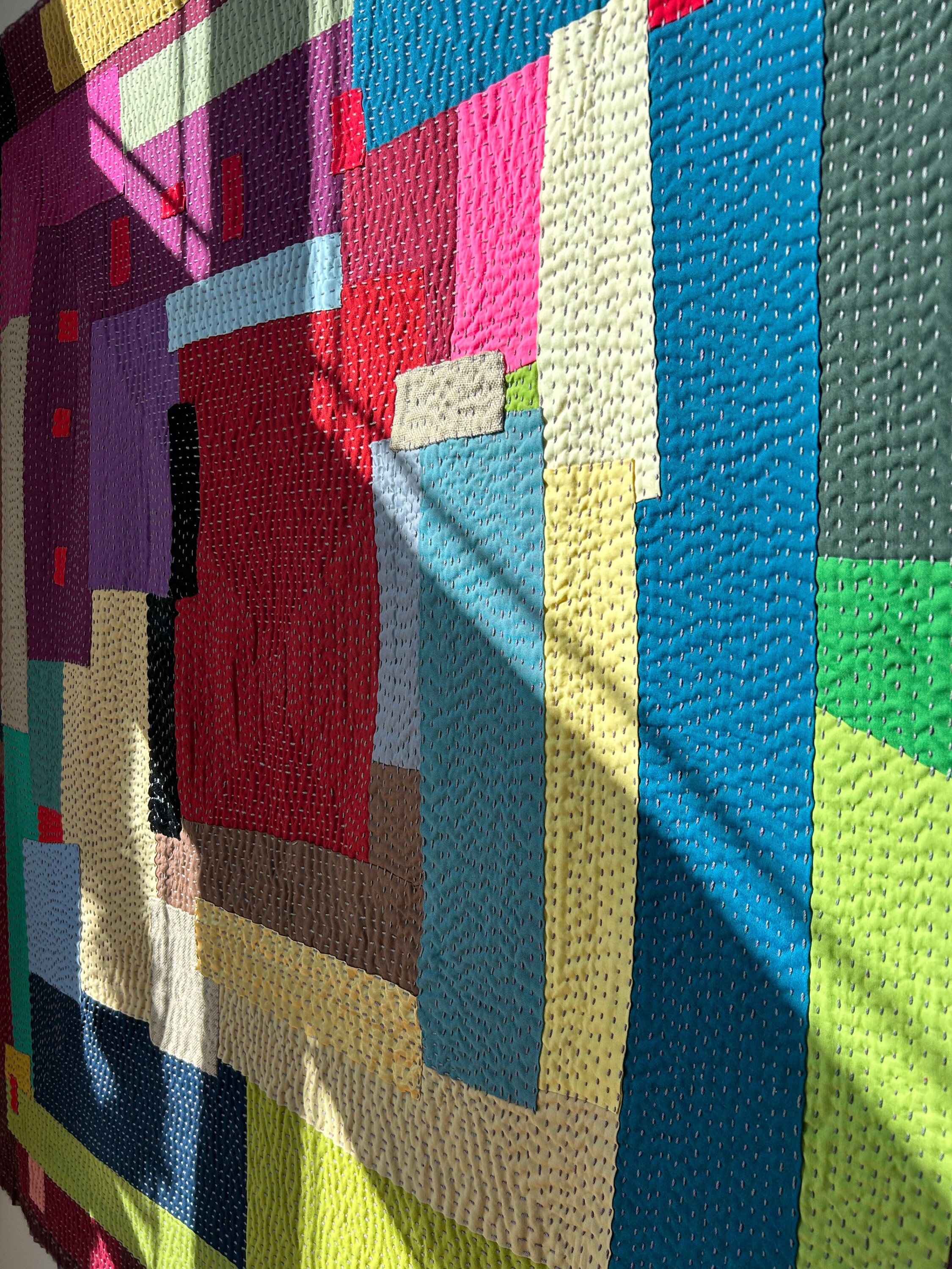 Art Quilt "early Fall" Hand Pieced Upholstery and Garment Textiles Hand ...